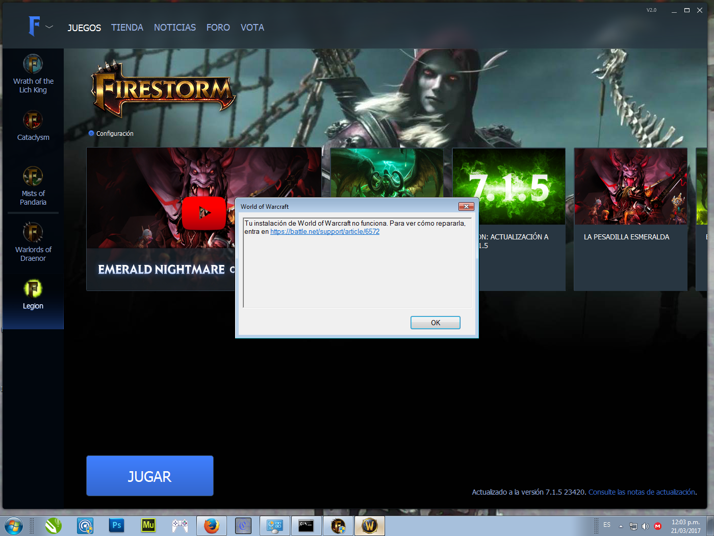 Solución error blz y no abre el wow después de instalar el parche en ...