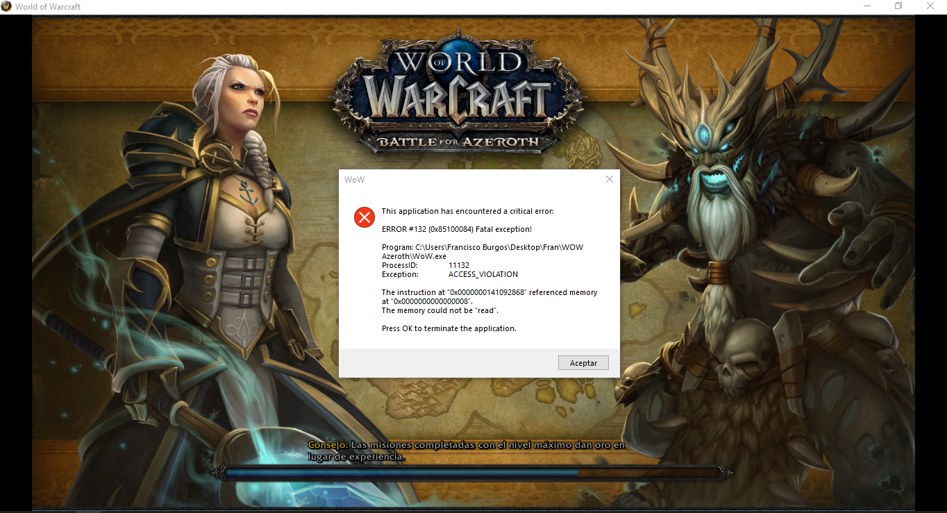 Error al conectar - Completado y Resuelto - Firestorm