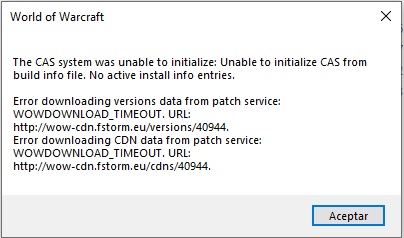 [Battle for Azeroth]: the cas system Error - Inválido - Firestorm