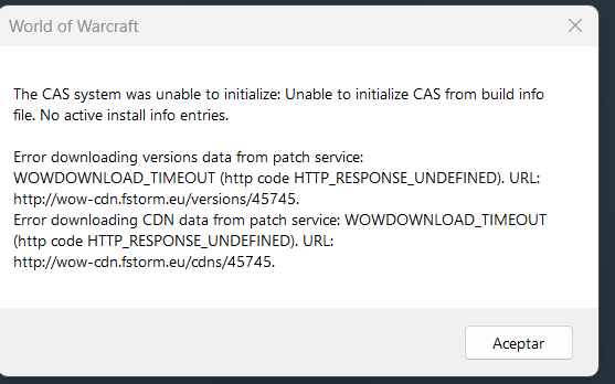 [Shadowlands]: error cdn - Completado y Resuelto - Firestorm