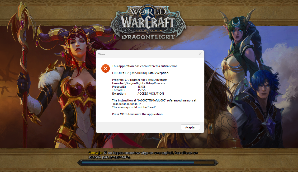 Como arreglar el Bug/Error de DF que dice "Error 132" - Archivo del ...