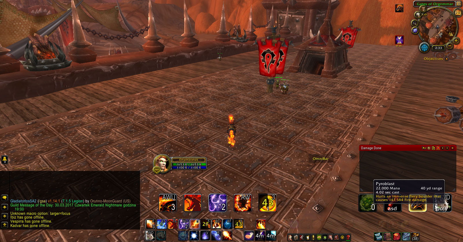 Fire Mage and Pyroblast - Sylvanas - Firestorm